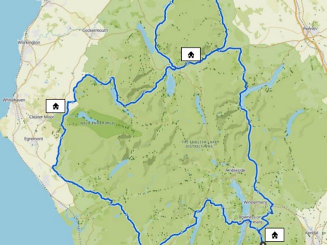 7 Day Self-Guided Full Circle of the Lake District Cycle Tour E-Bike ...