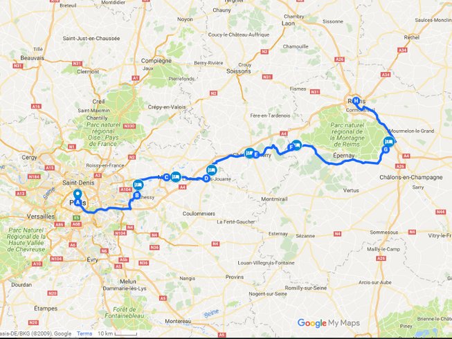 8 Days Bike and Boat Tour from Paris to Reims, France ...